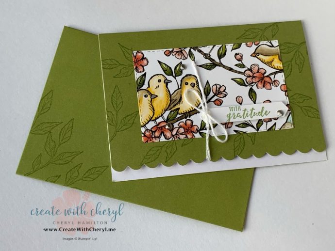 Scalloped Note Cards Meet Bird Ballad - Create With Cheryl - Cheryl ...