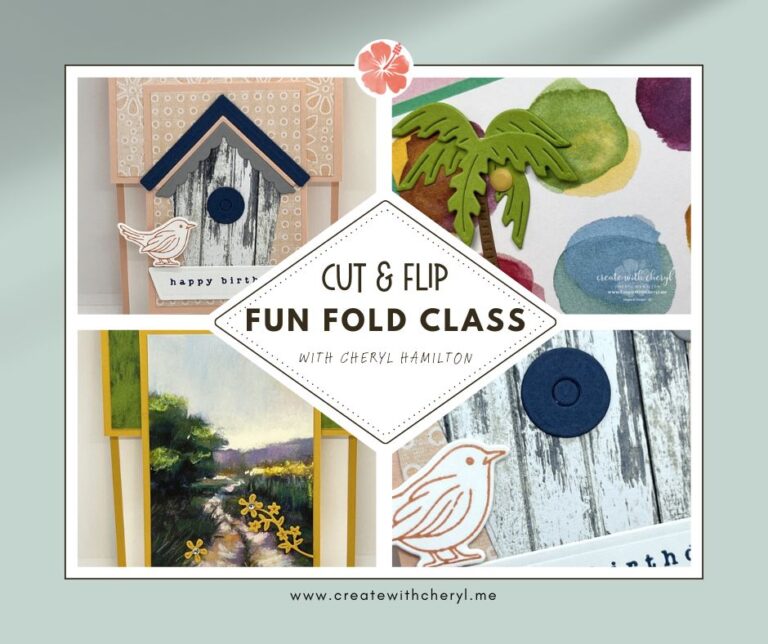 Beach Day Cut & Flip Fun Fold - Create With Cheryl - Cheryl Hamilton