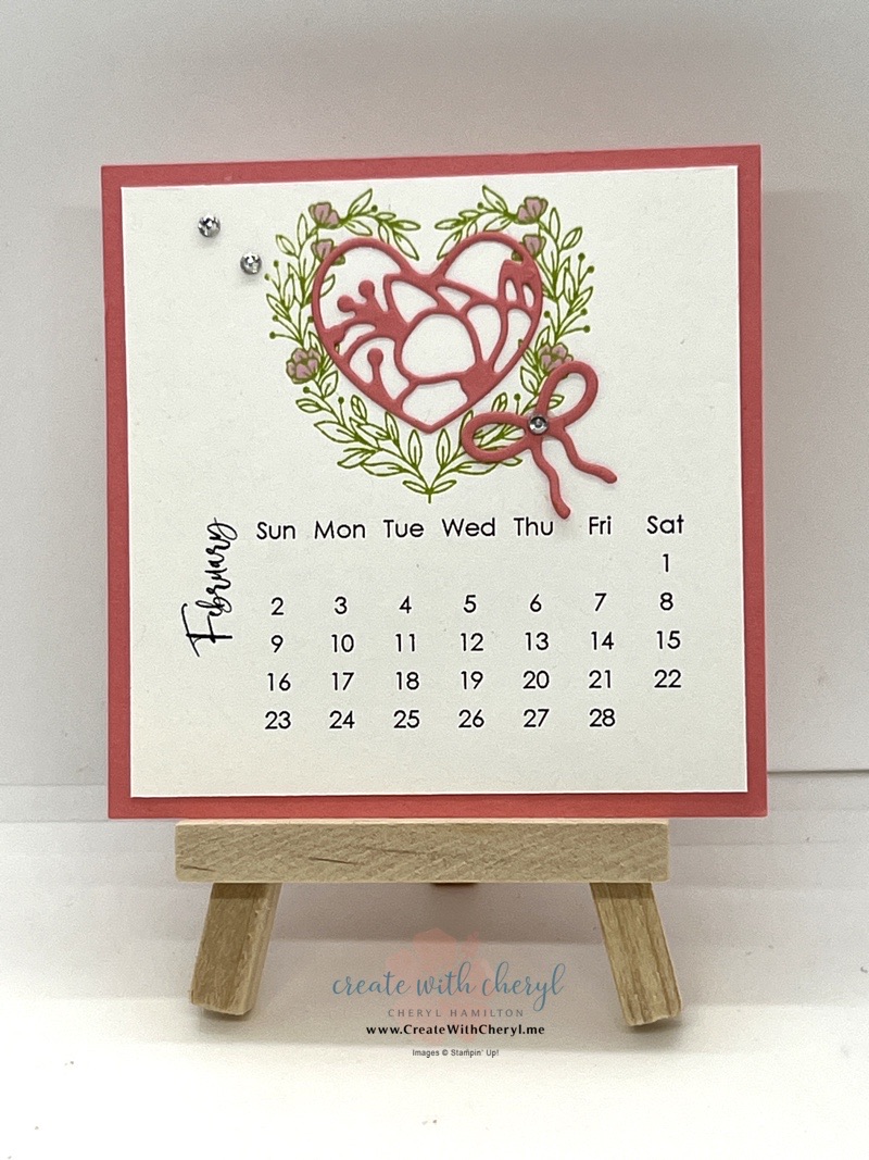 DIY Calendar Blog Hop for February - Create With Cheryl - Cheryl Hamilton